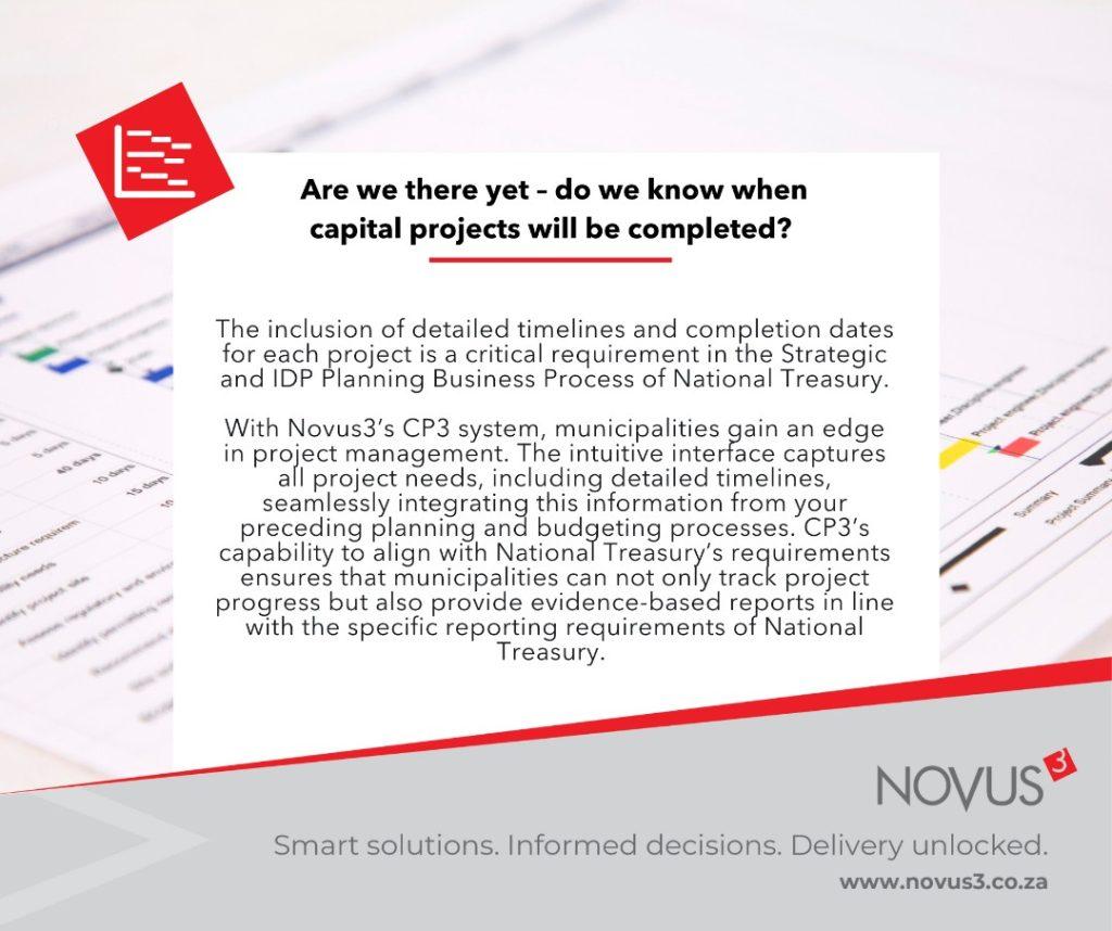 Are we there yet – do we know when capital projects will be completed ...